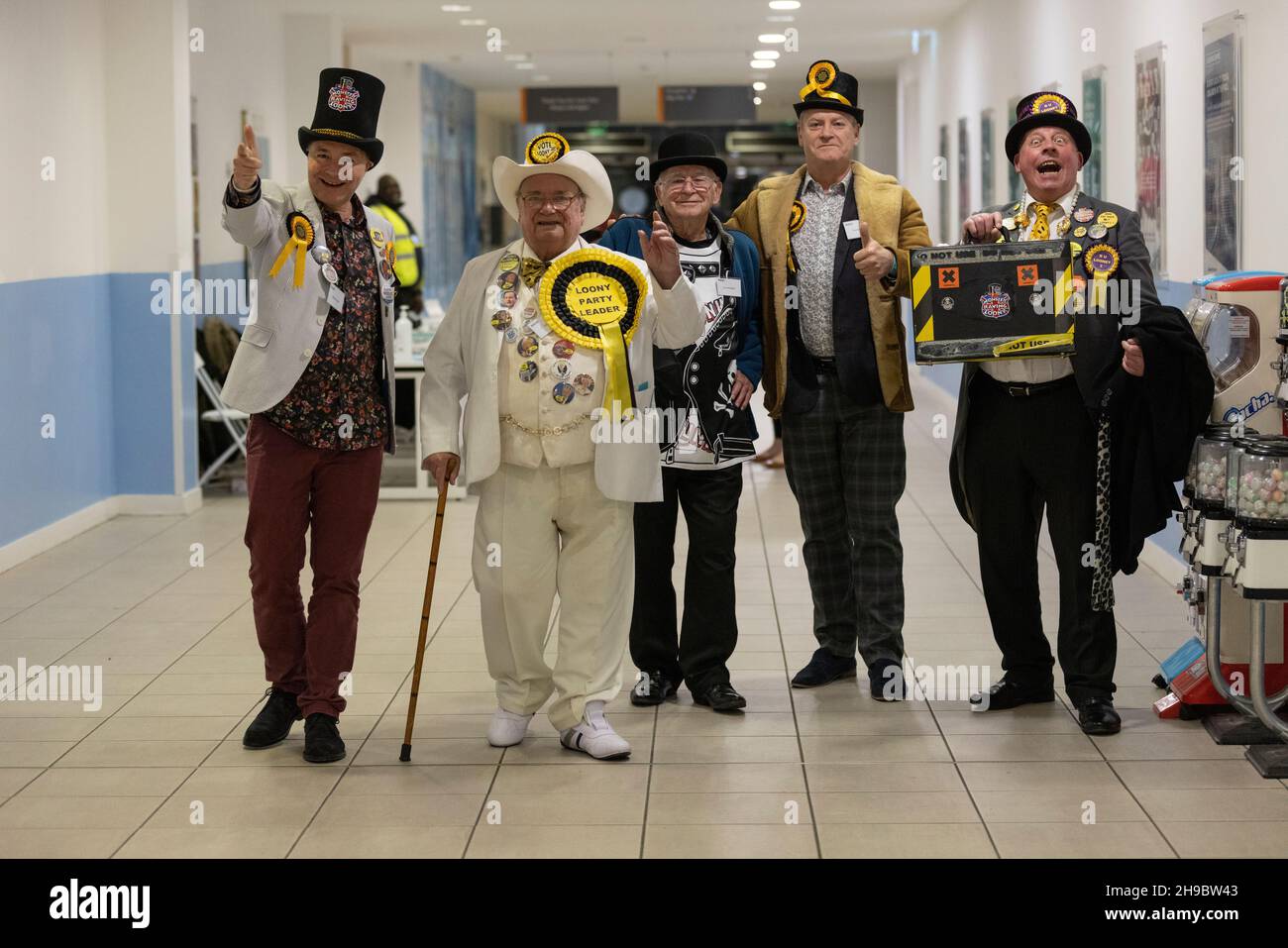 Members of the 'Official Monster Raving Loony Party' with candidate ...