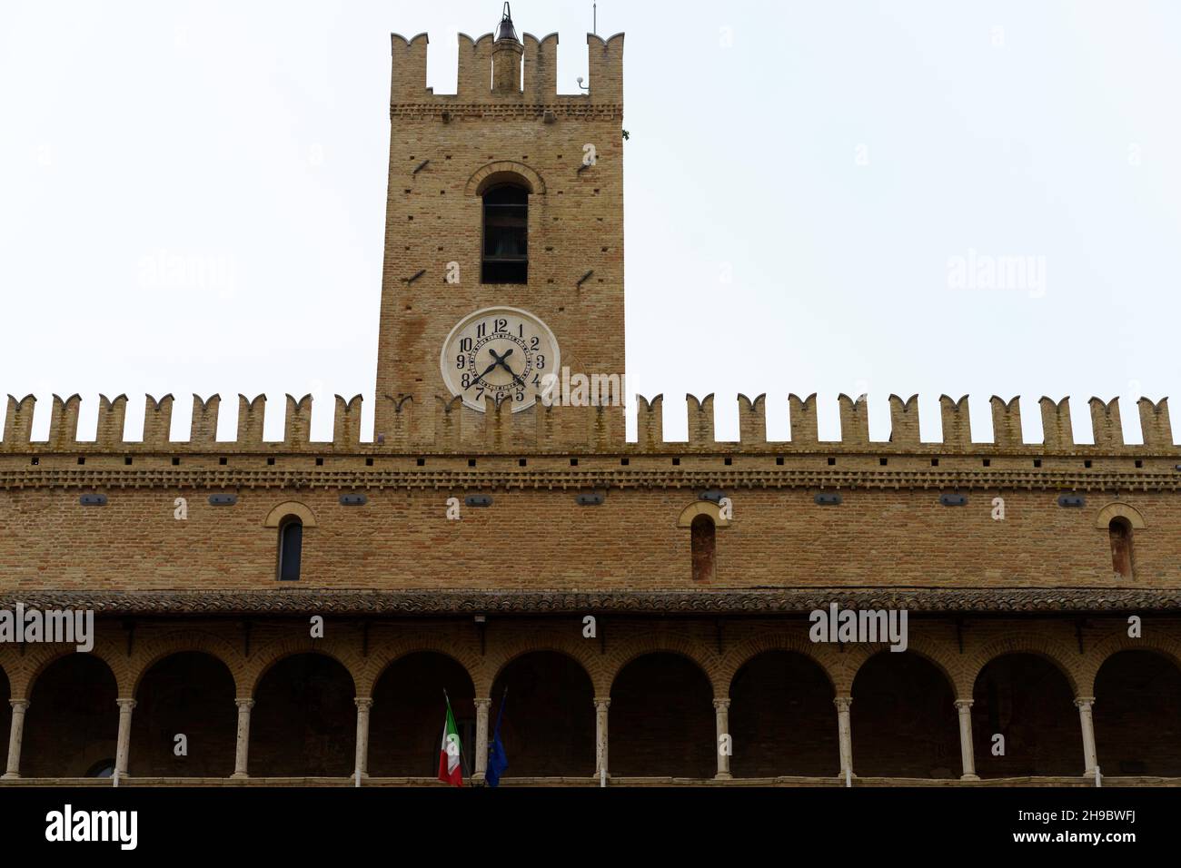 Offida, historic town in the Ascoli Piceno province, Marche, Italy. The ...