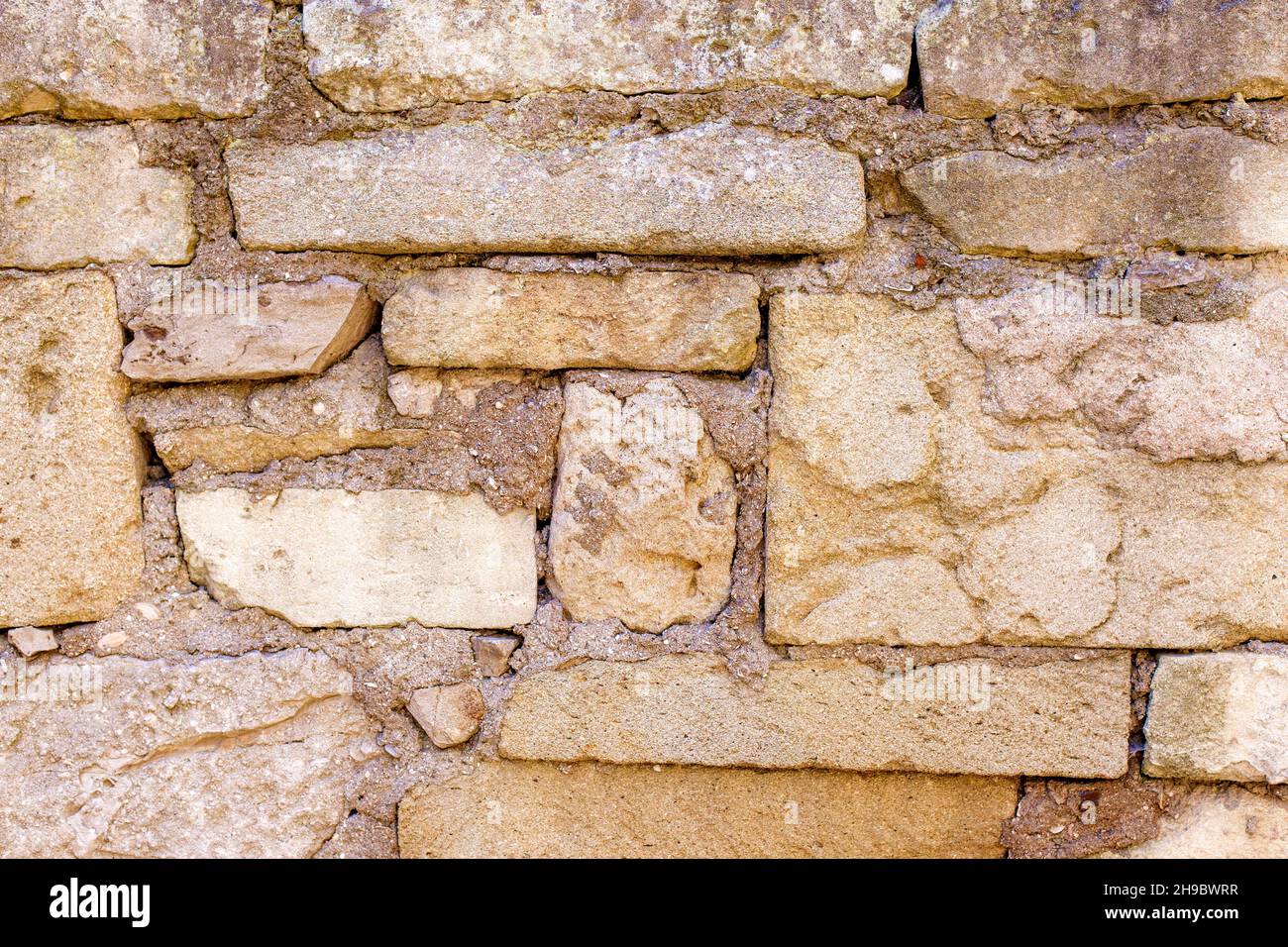 Old brick wall texture pattern. Vintage cement background material for ...