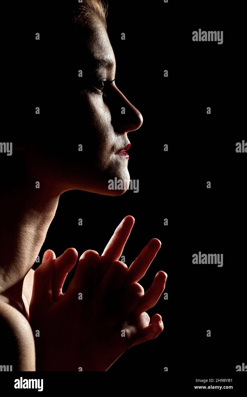 Back view black woman sad hi-res stock photography and images - Alamy