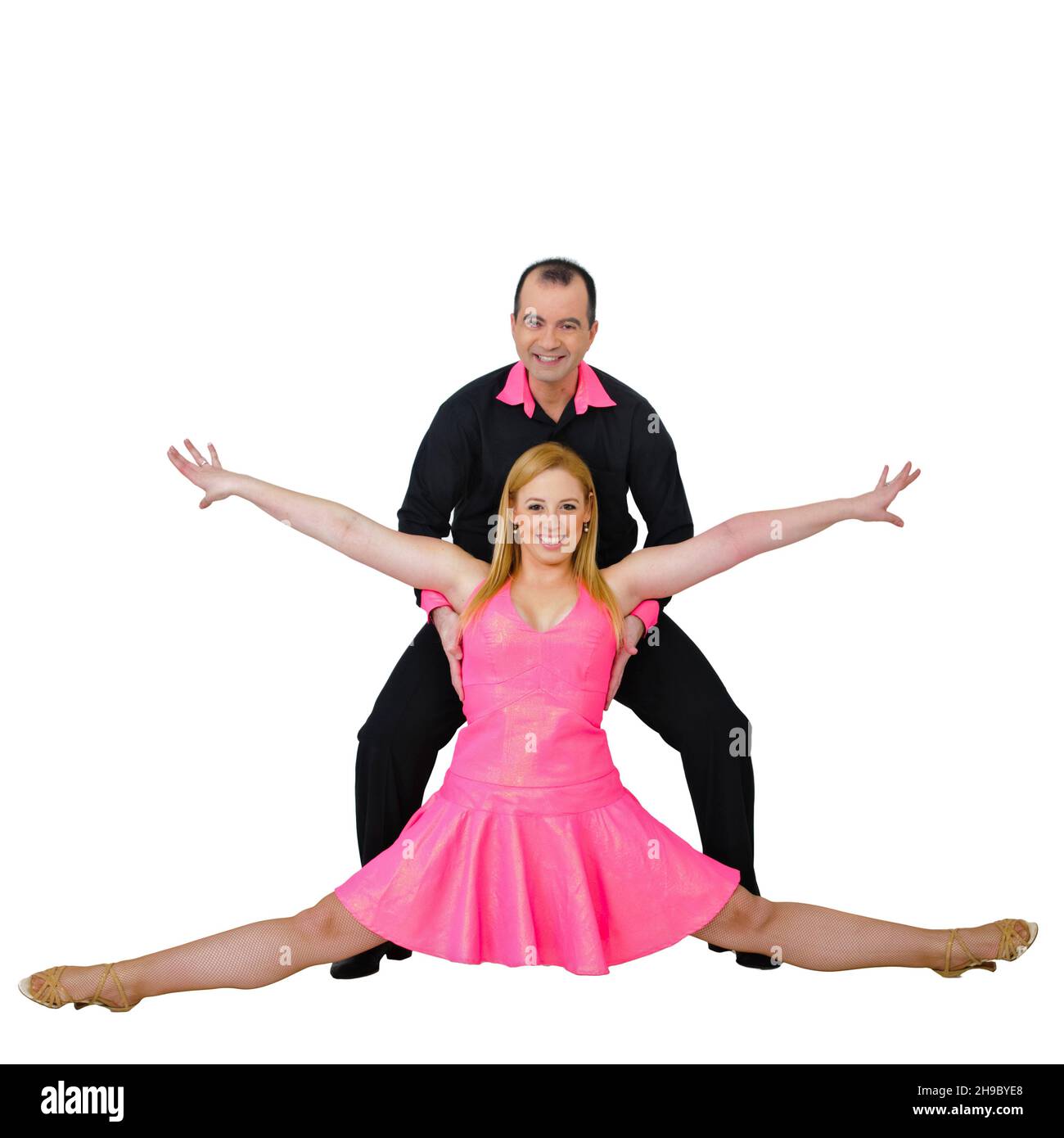 Couple ball room dancers On white Background Stock Photo - Alamy