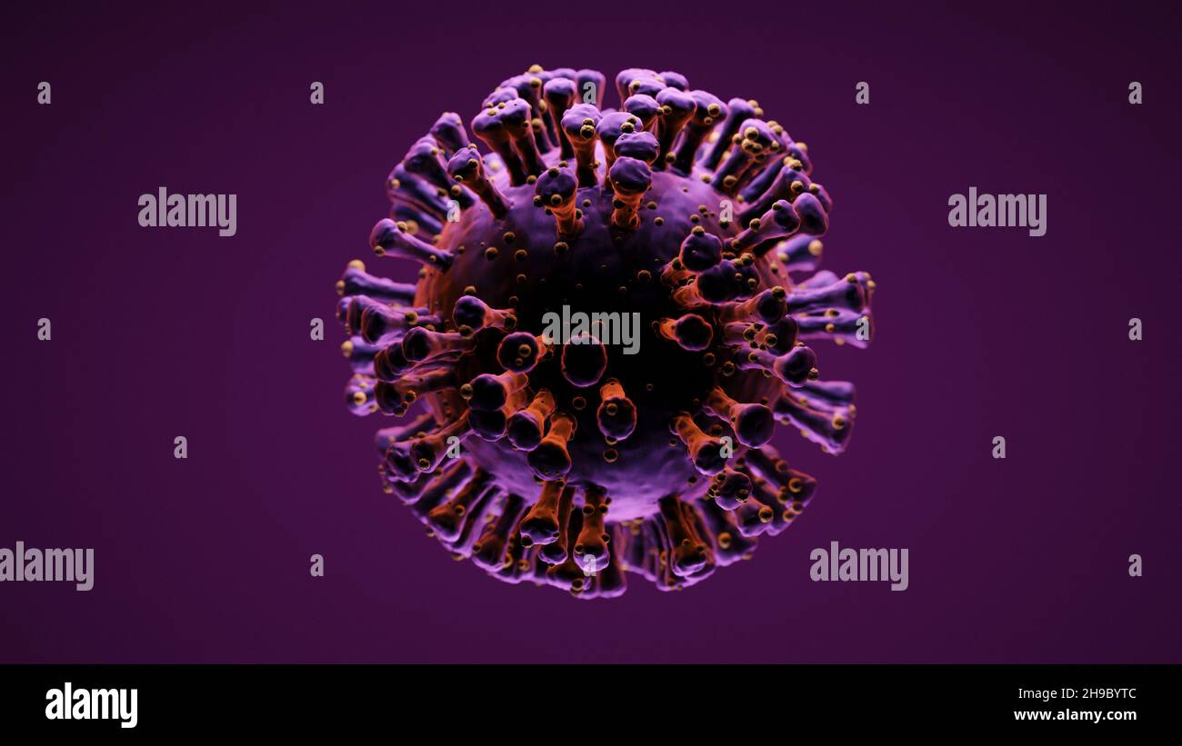 Illustration of a single virus cell model Stock Photo - Alamy