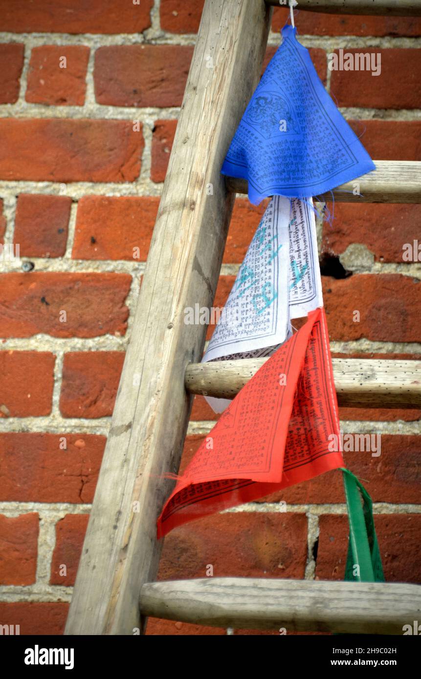 Old wooden ladder hi-res stock photography and images - Alamy