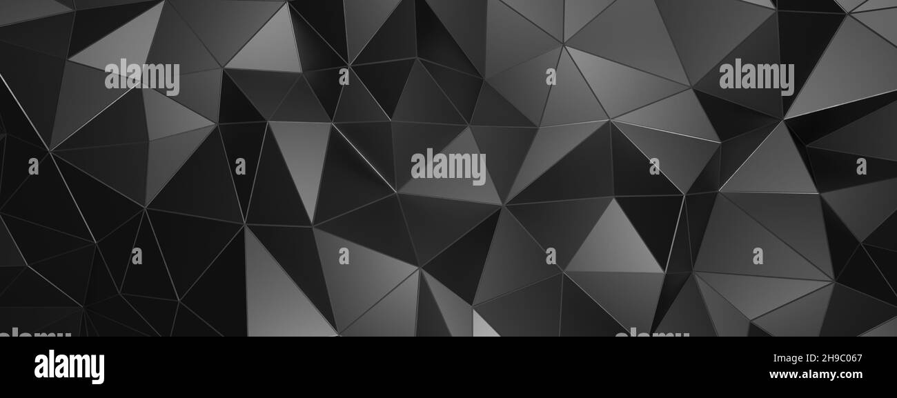 Abstract black triangle background, low poly pattern illustration Stock ...