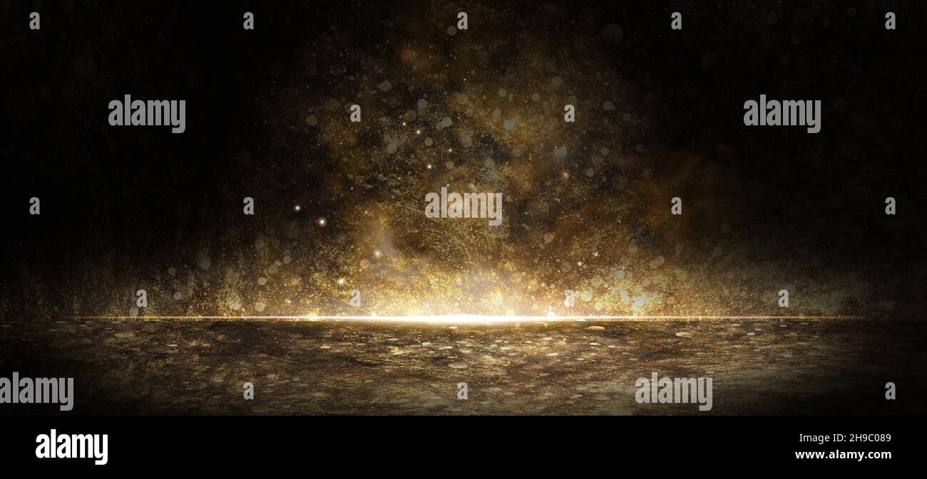 Yellow smoke floating up in an empty street scene fantasy design ...