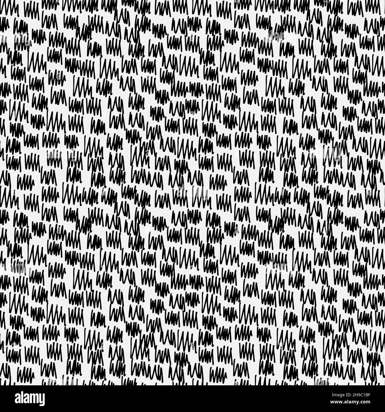 Abstract hand drawn broken line seamless pattern, black and white snake ...