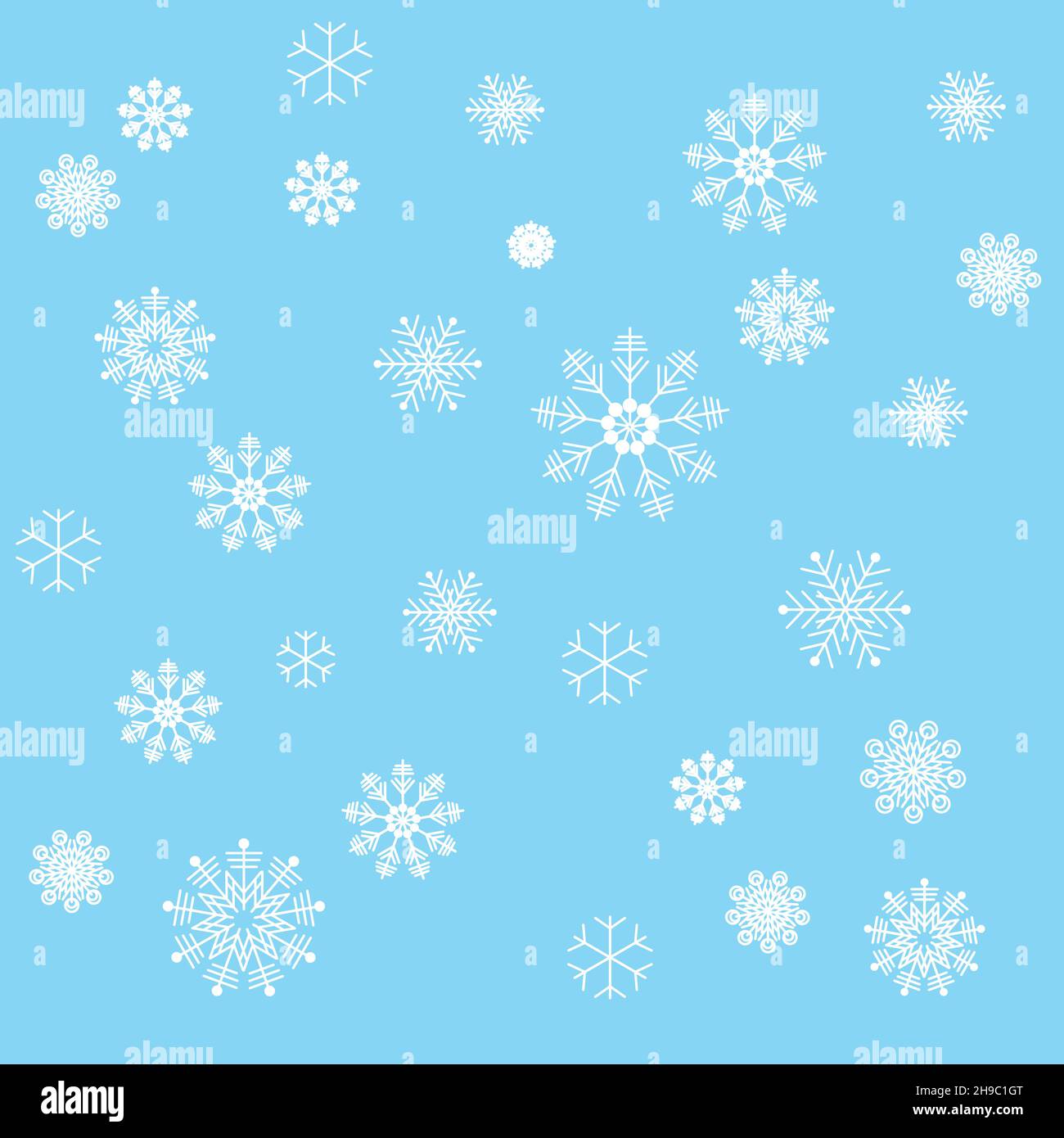 Blue snowflakes different sizes Stock Vector Images - Alamy