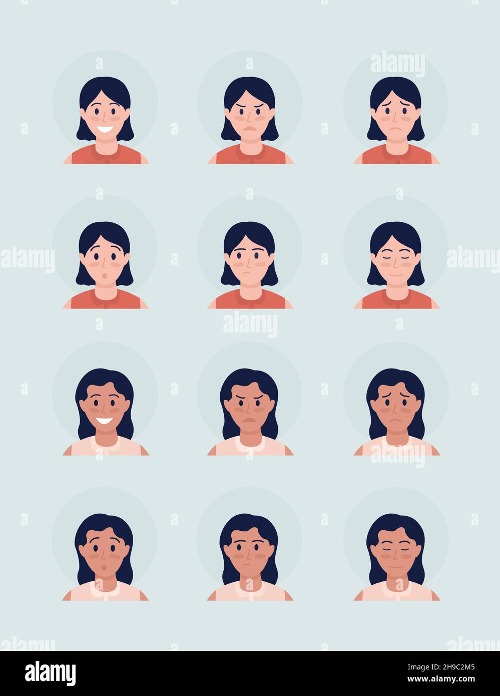 Color silhouette cartoon front face hi-res stock photography and images ...
