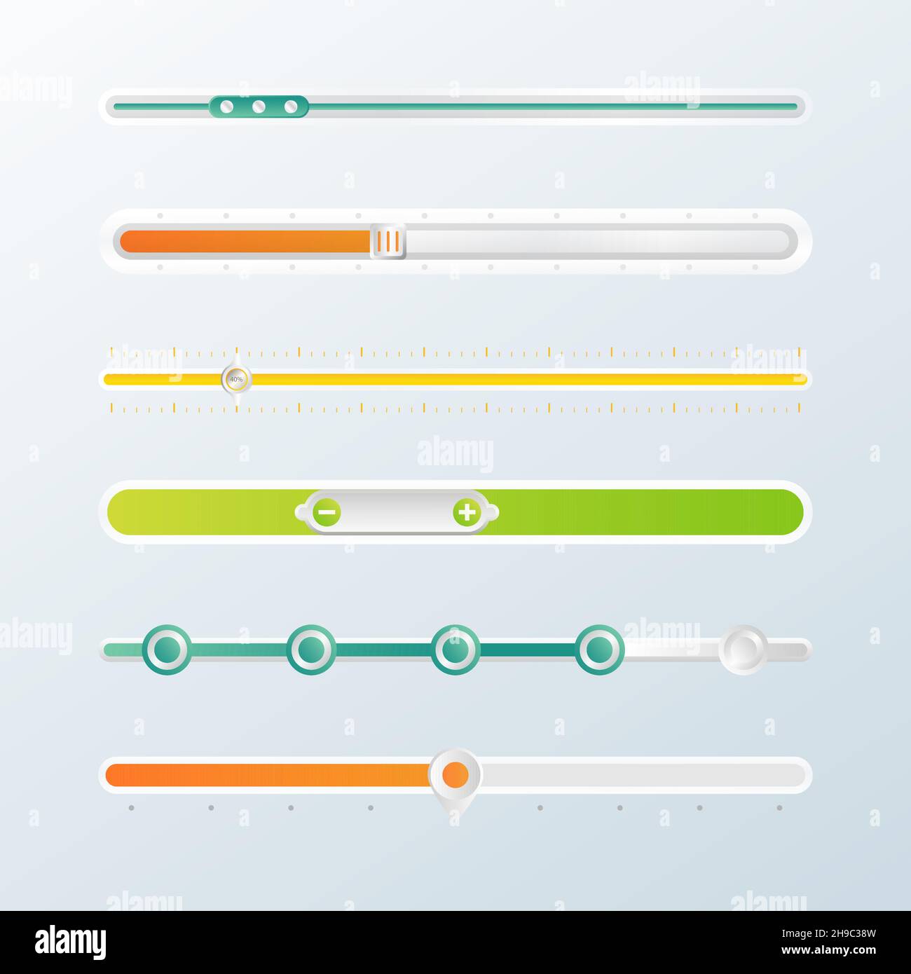 Gradient sliders set Vector illustration Stock Vector Image & Art - Alamy