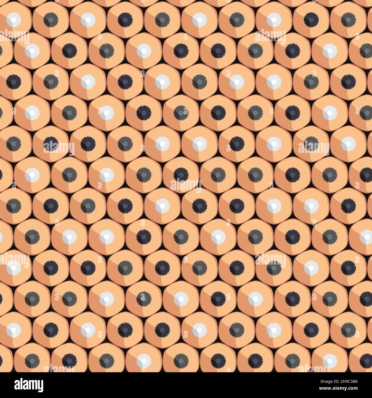 Seamless pattern of simple pencils for drawing. Vector color background ...