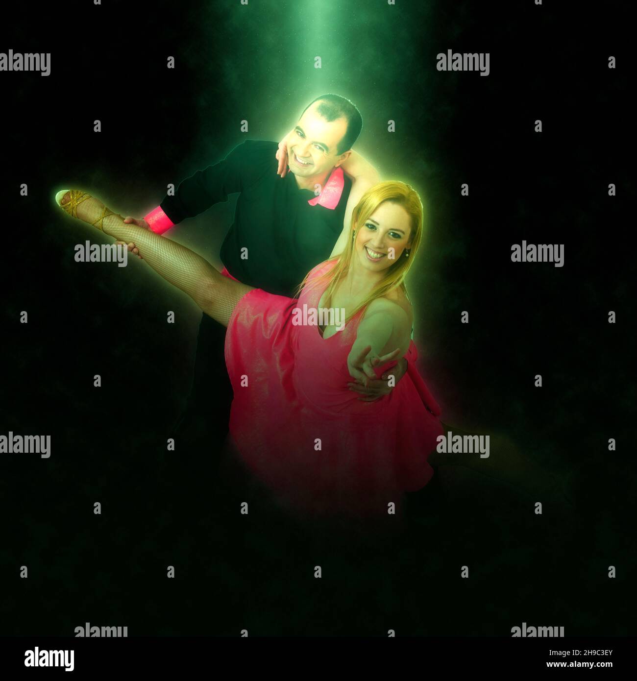 digitally enhanced Couple ball room dancers Stock Photo - Alamy