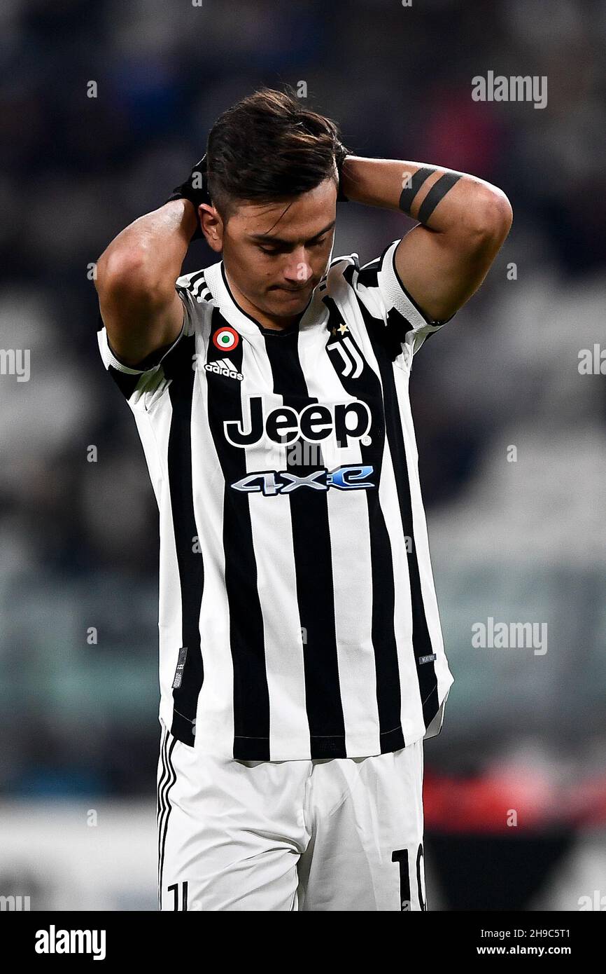 Turin, Italy. 05 December 2021. Paulo Dybala of Juventus FC looks ...