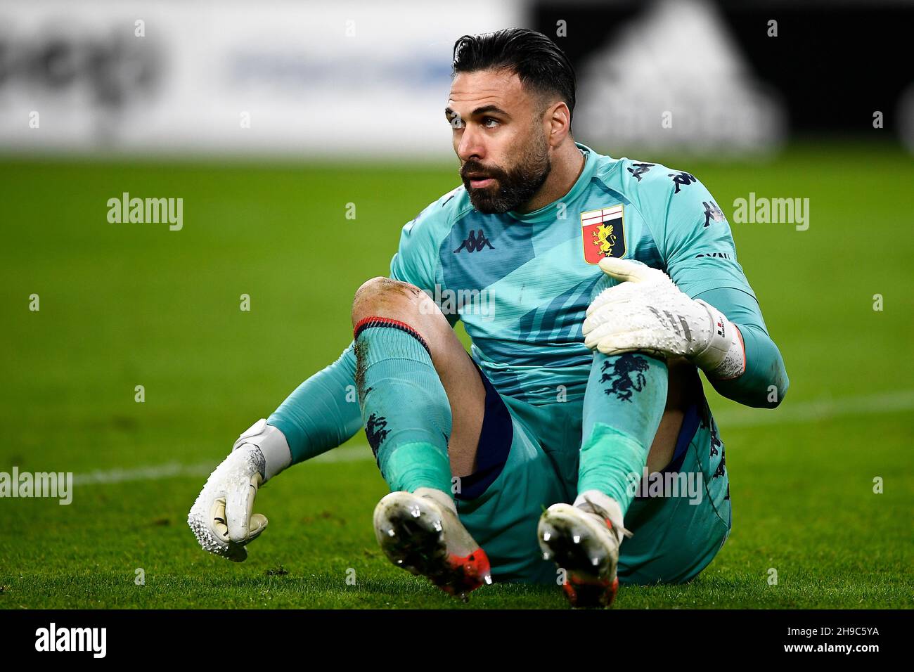 Turin, Italy. 05 December 2021. Salvatore Sirigu of Genoa CFC looks ...