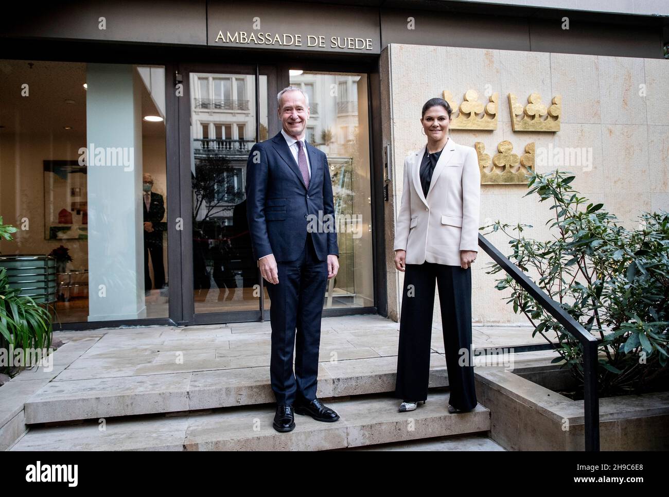 Crown princess victoria at the swedish embassy in paris hi-res stock ...