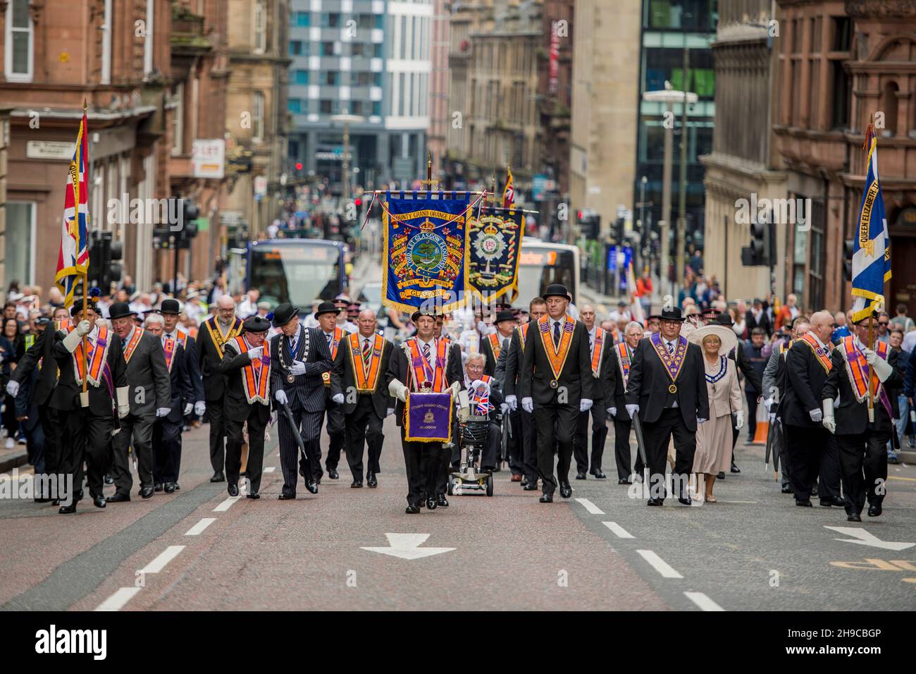 Thousands of members take part in the Orange marches, celebrating the ...