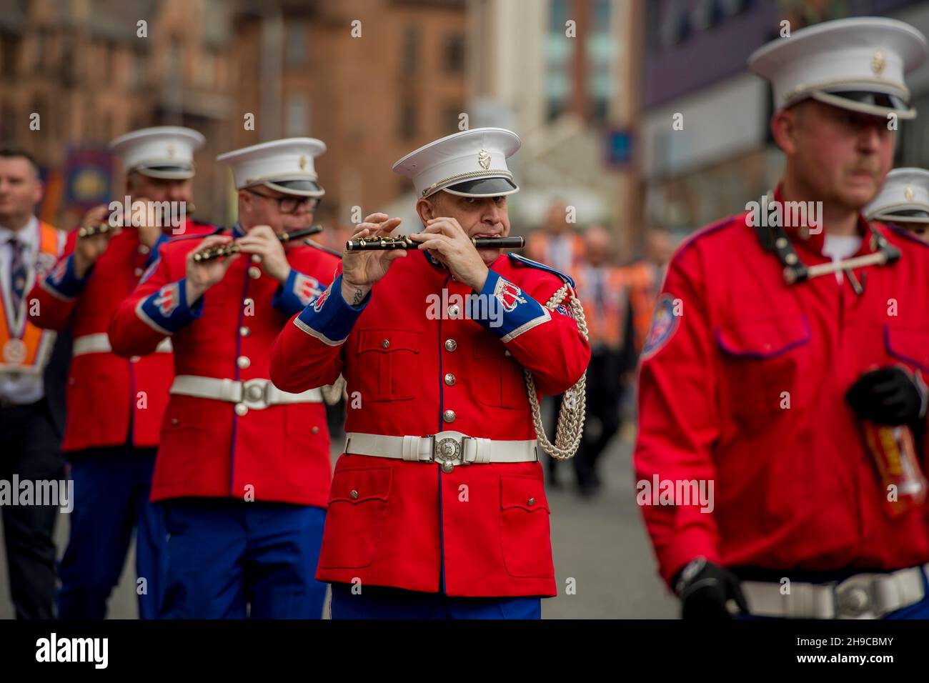 Thousands of members take part in the Orange marches, celebrating the ...