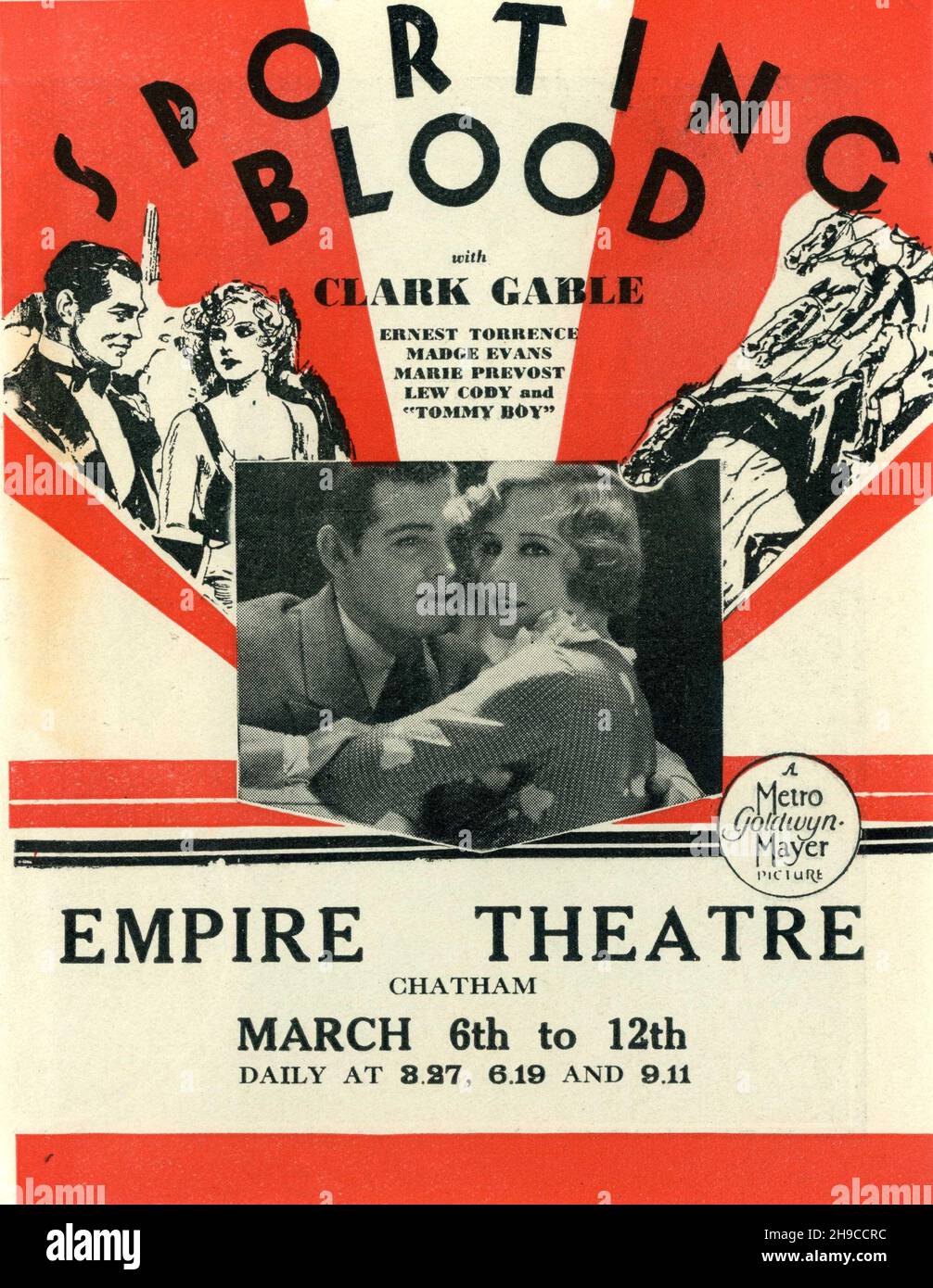 CLARK GABLE and MADGE EVANS in SPORTING BLOOD 1931 director CHARLES ...