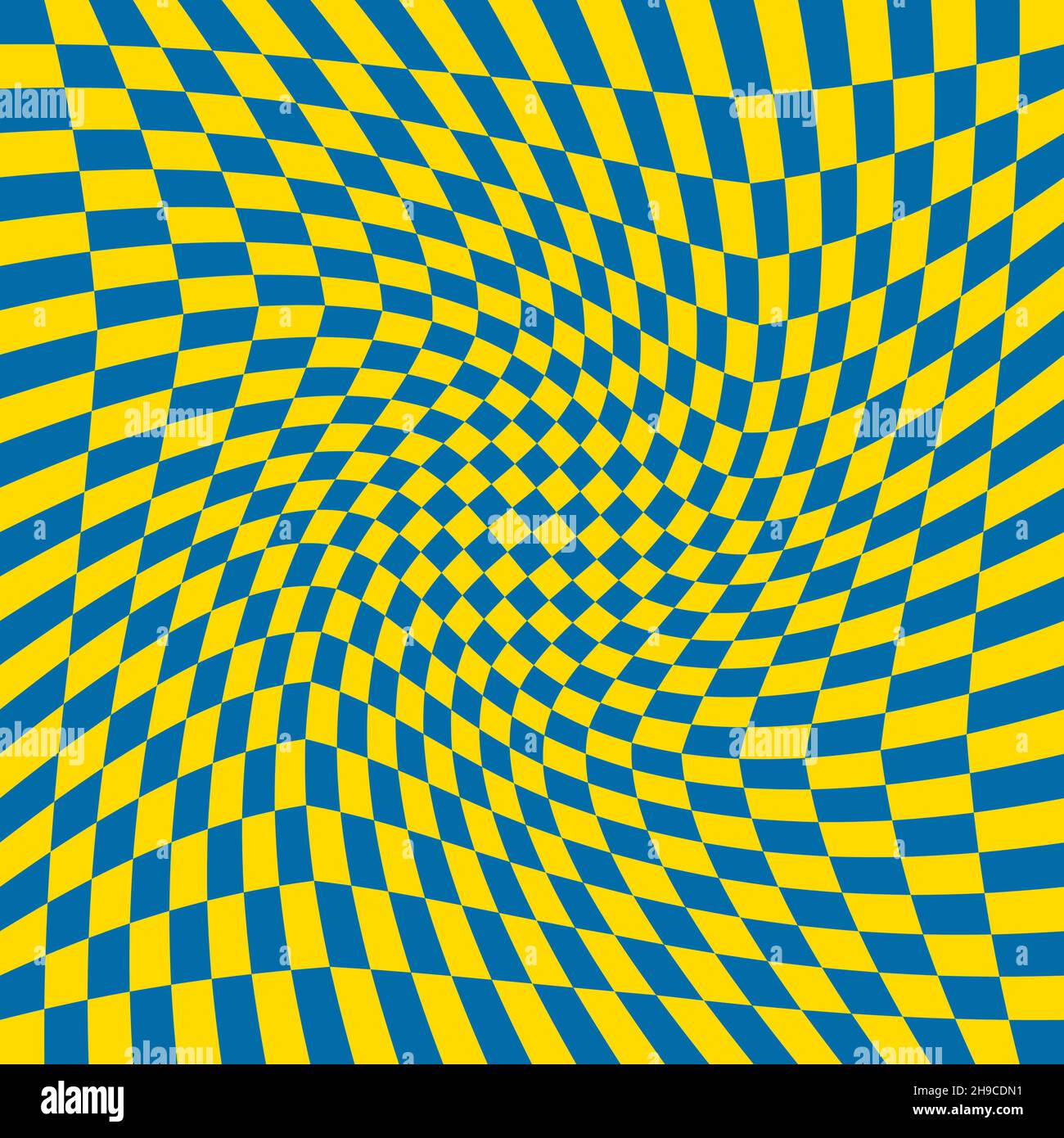 Distorted surface. Chess background with distortion. Optical illusion ...