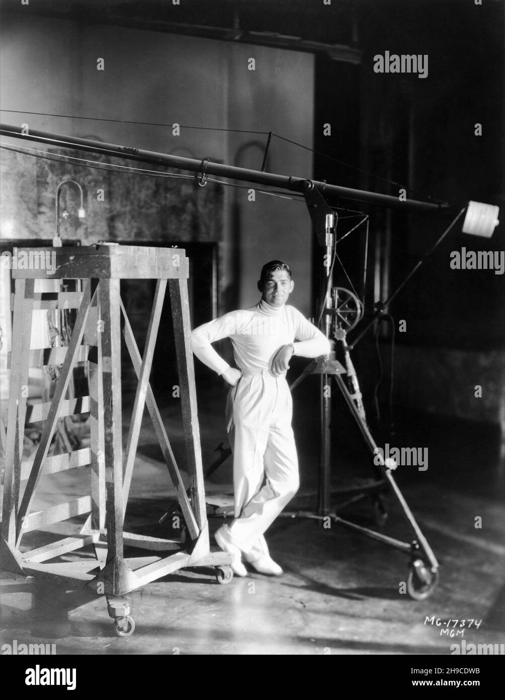 CLARK GABLE 1932 Portrait by GEORGE HURRELL on MGM Sound Stage ...