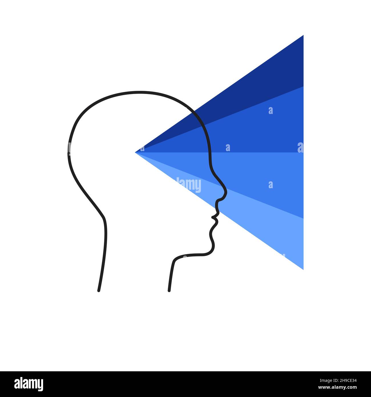 Future vision logo. Development, strategy icon. Foresight in business ...