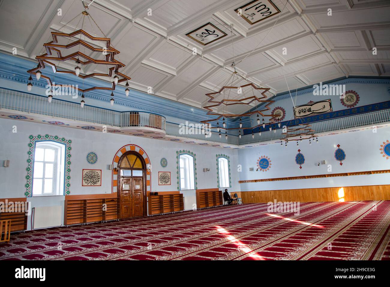 Kars Turkey - 01 22 2016: The view of the interior of the mosque ...