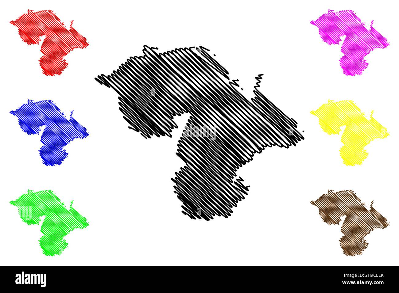 Jammu district (Jammu and Kashmir union territory, Republic of India) map vector illustration ...