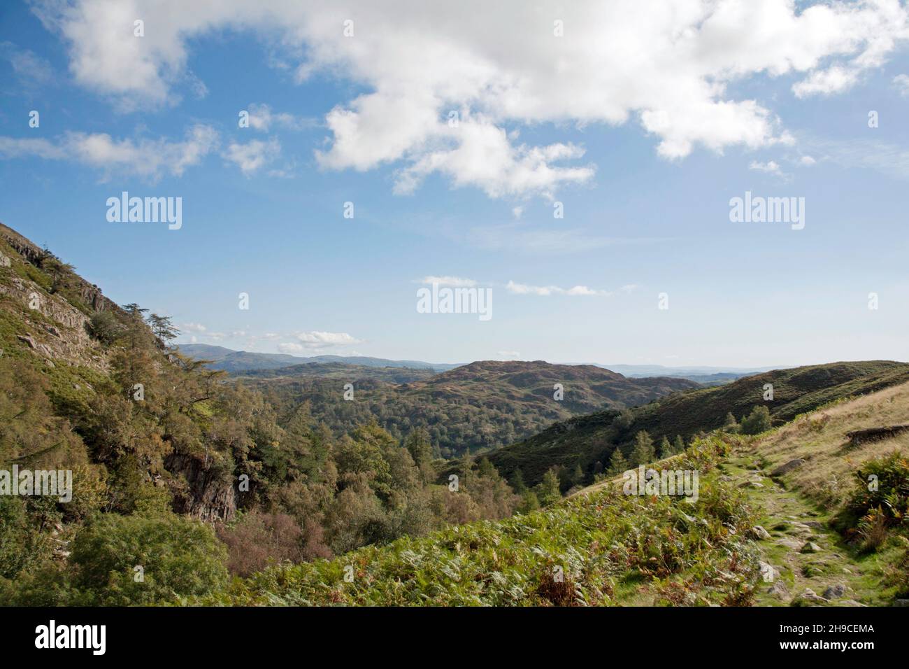 High and Low Tilberthwaite viewed from one of the paths ascending ...