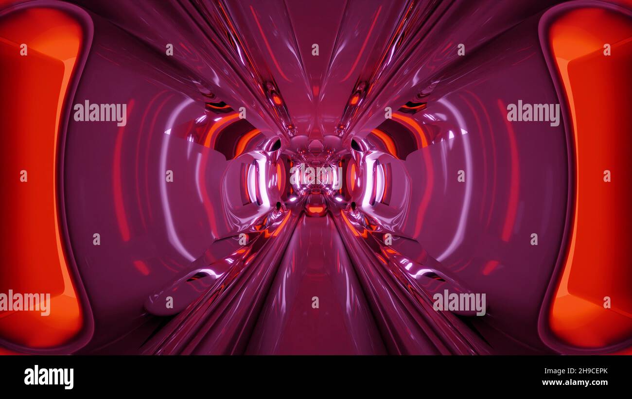3d illustration of endless round 4K UHD tunnel Stock Photo - Alamy