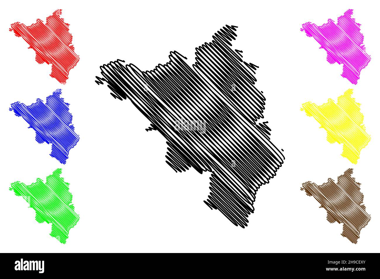 Jamui district (Bihar State, Munger division, Republic of India) map ...