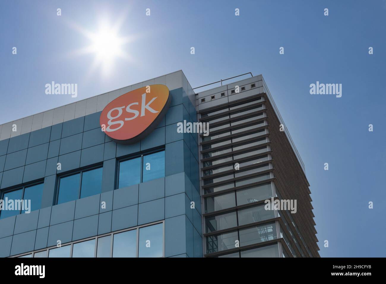 Poznan, Poland - June 21.2021: The Glaxosmithkline headquarters office ...