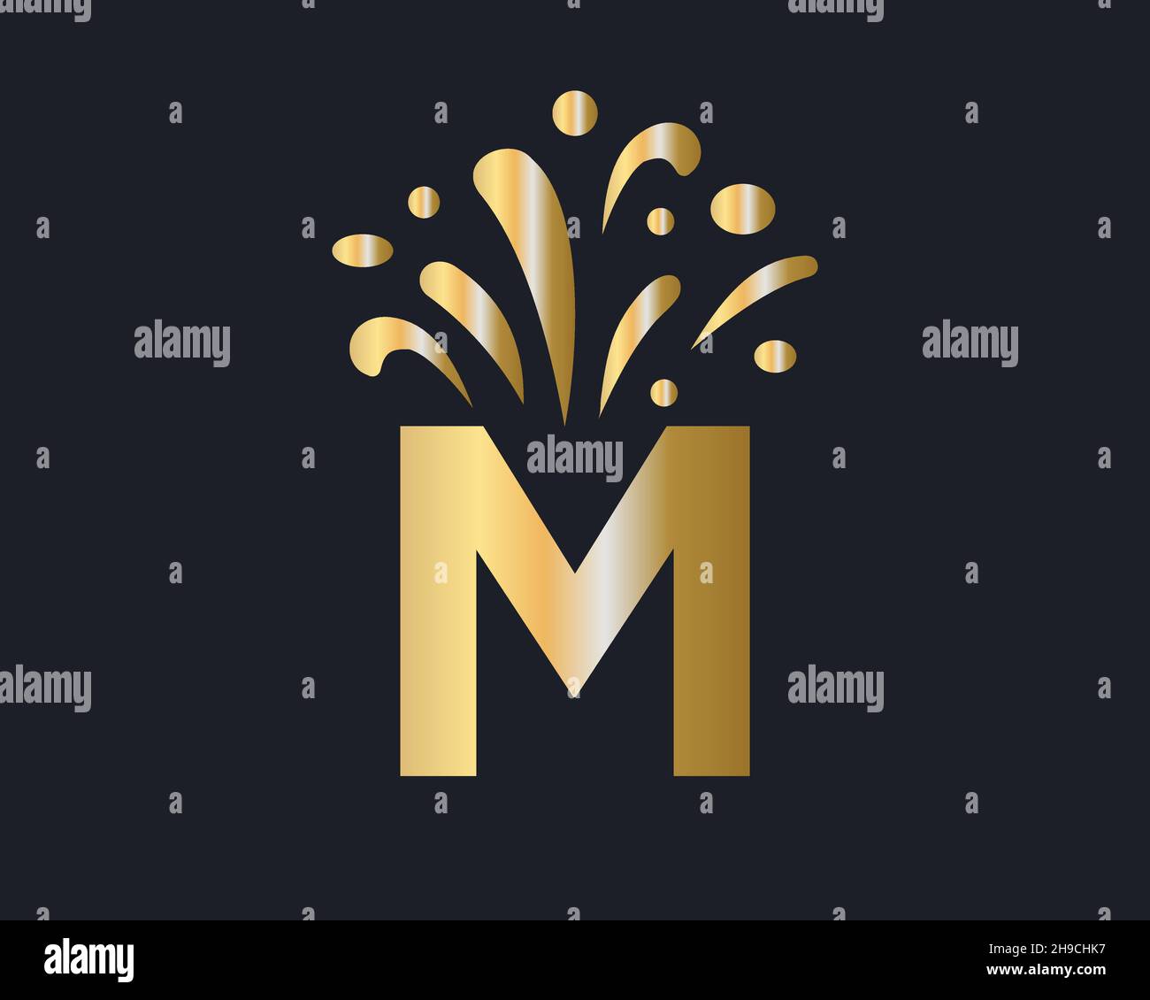 Initial M letter logo with luxury concept. Elegant M logo luxury and ...