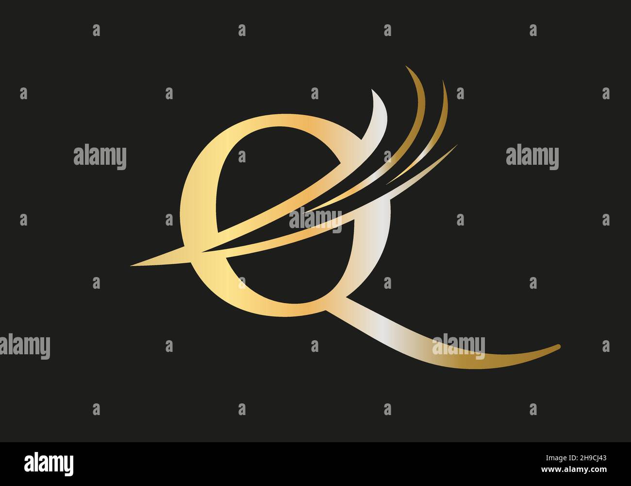 Creative Q letter with luxury concept. Modern Q Logo Design for ...