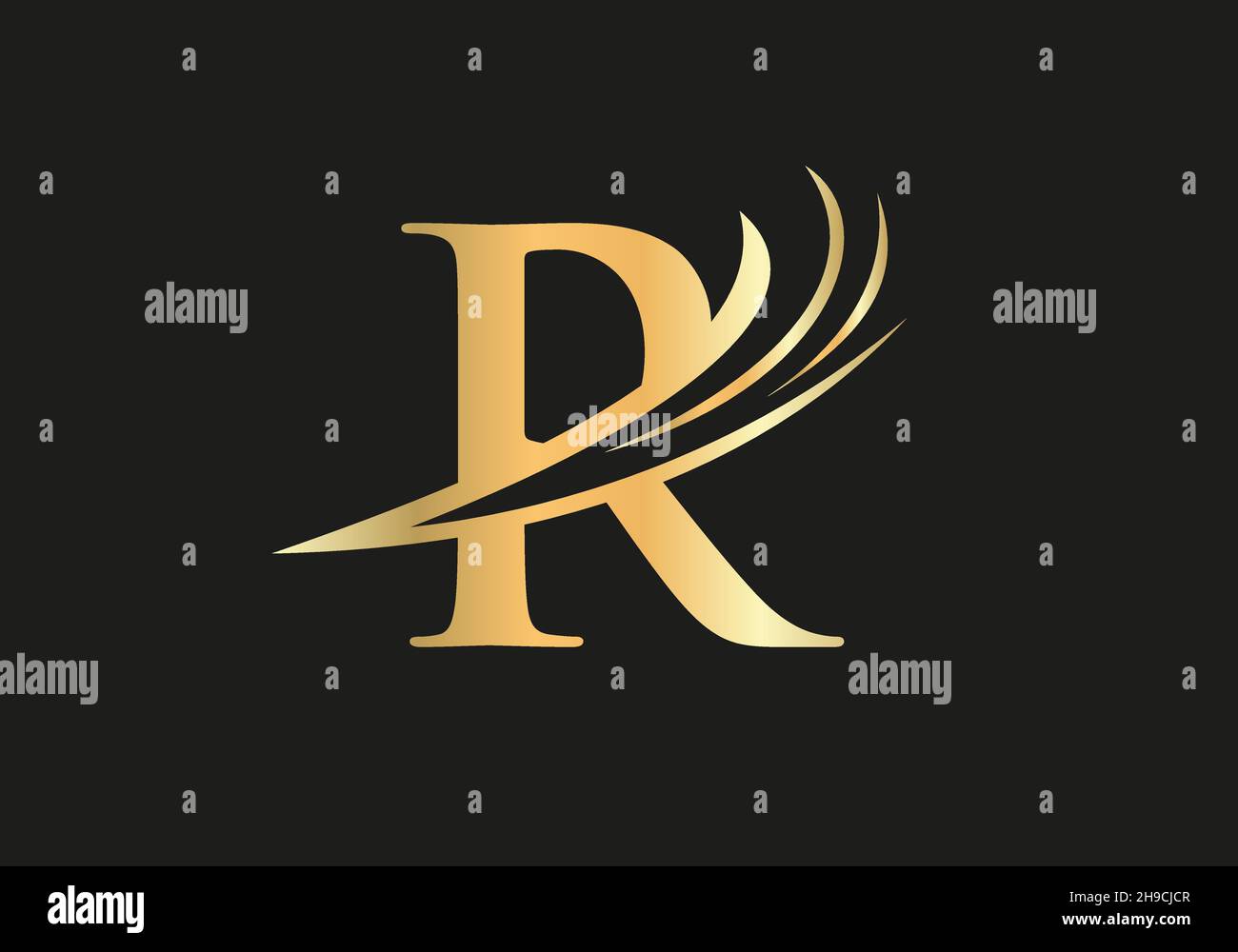 Initial R Unique, creative and modern logo. R letter logo. Modern R ...