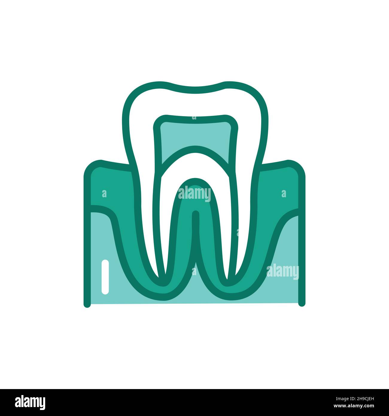 Gingivitis Color Line Icon Isolated Vector Element Outline Pictogram For Web Page Mobile App