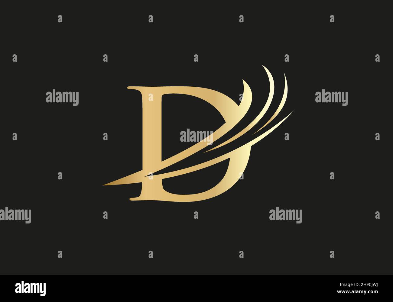 Modern and Minimal D logo design, D letter logo with modern trendy ...