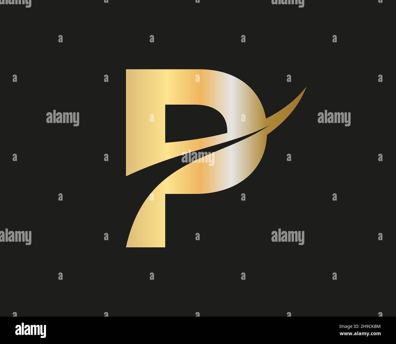P Logo Design Template. Initial P Letter Logo With Creative Modern ...