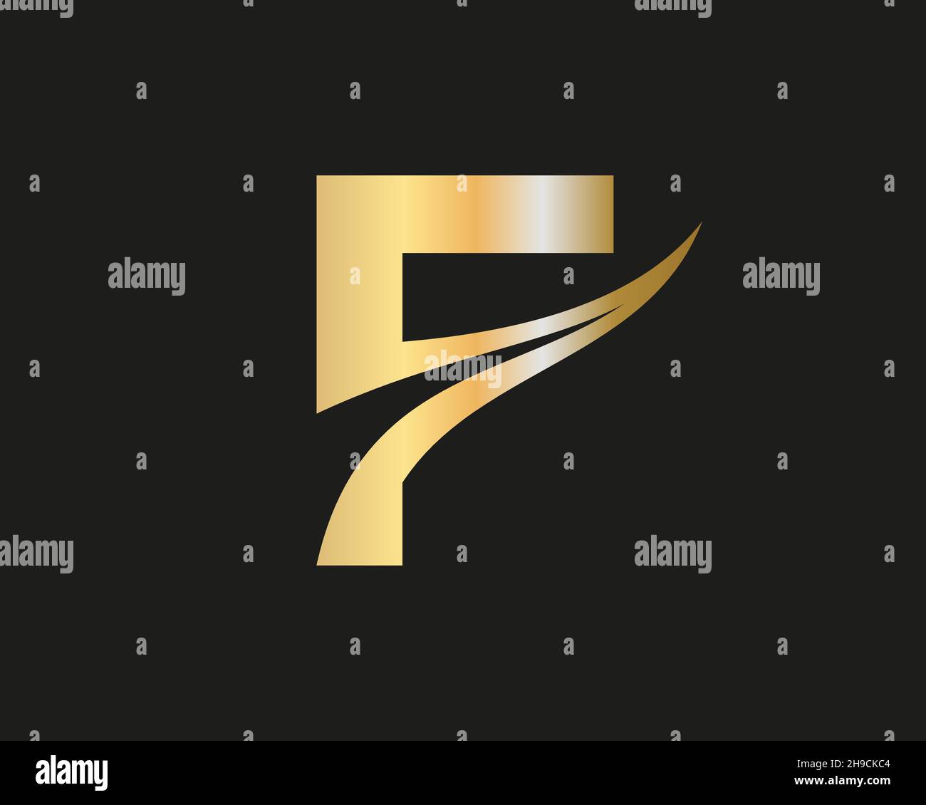 F Logo Design Template. Initial F Letter Logo With Creative Modern ...