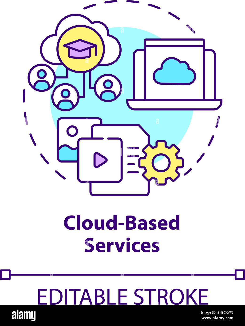 Cloud-based services concept icon Stock Vector Image & Art - Alamy