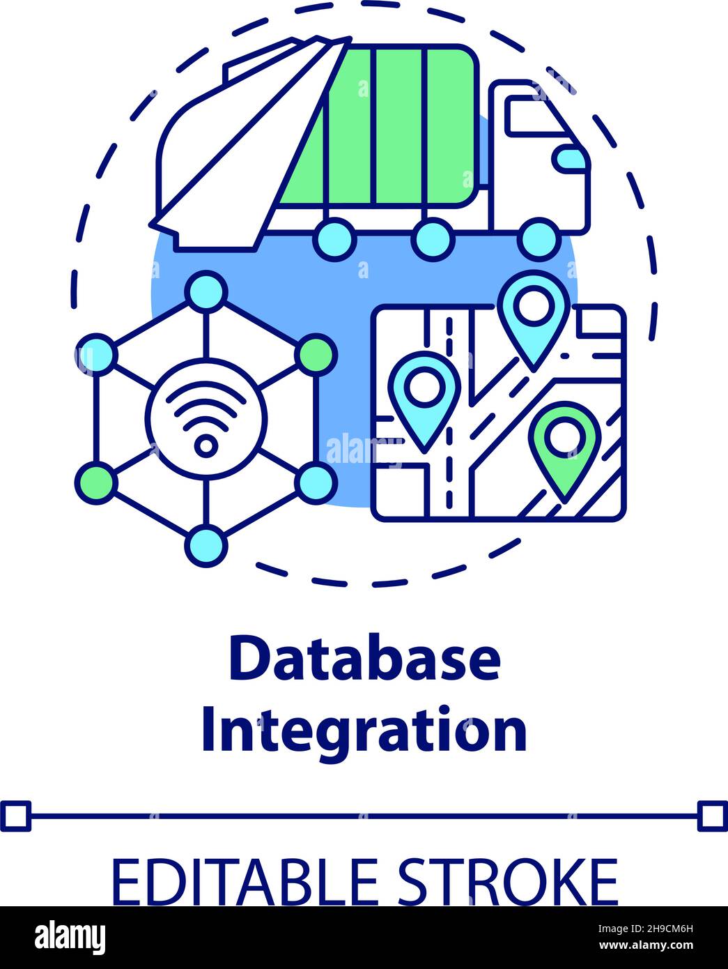 Database integration concept icon Stock Vector Image & Art - Alamy