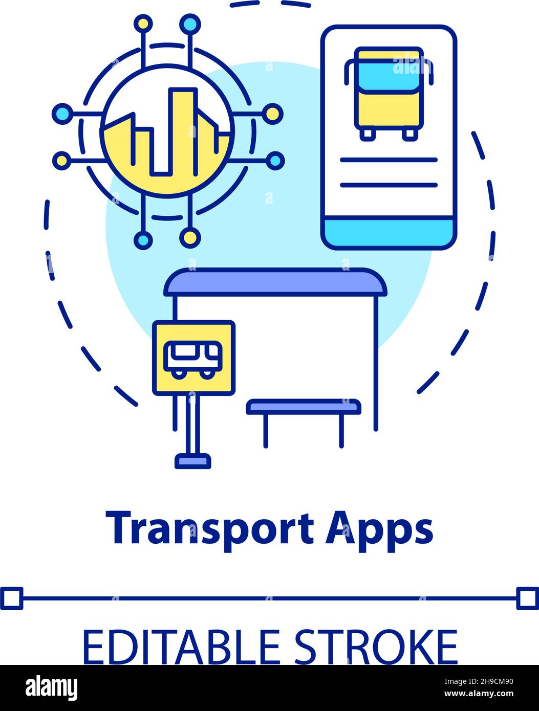 Transport apps concept icon Stock Vector Image & Art - Alamy