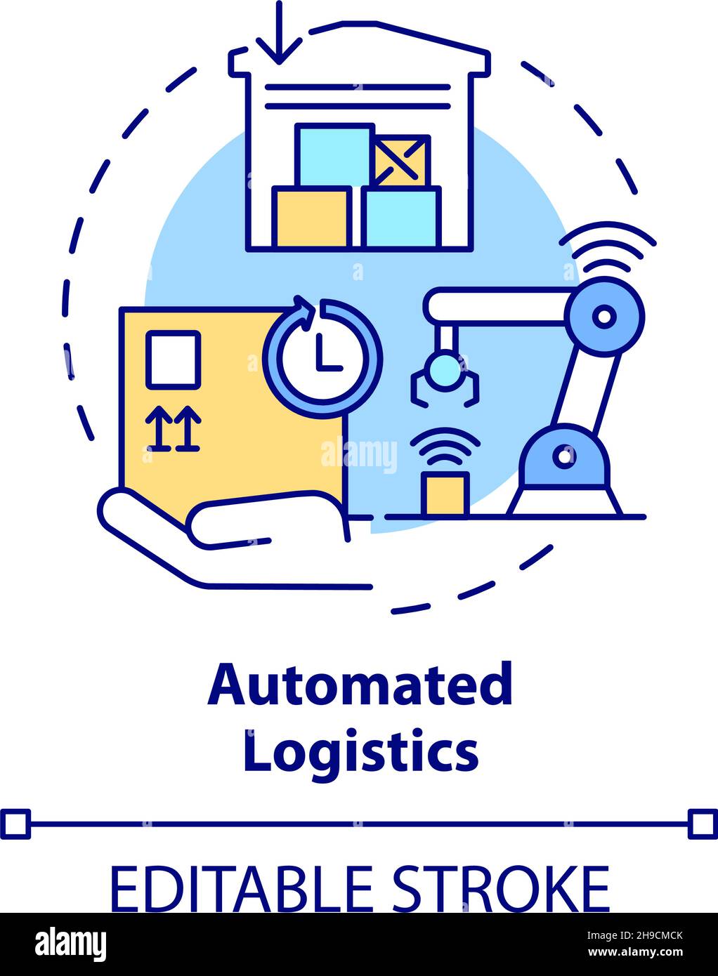 Automated logistics concept icon Stock Vector Image & Art - Alamy