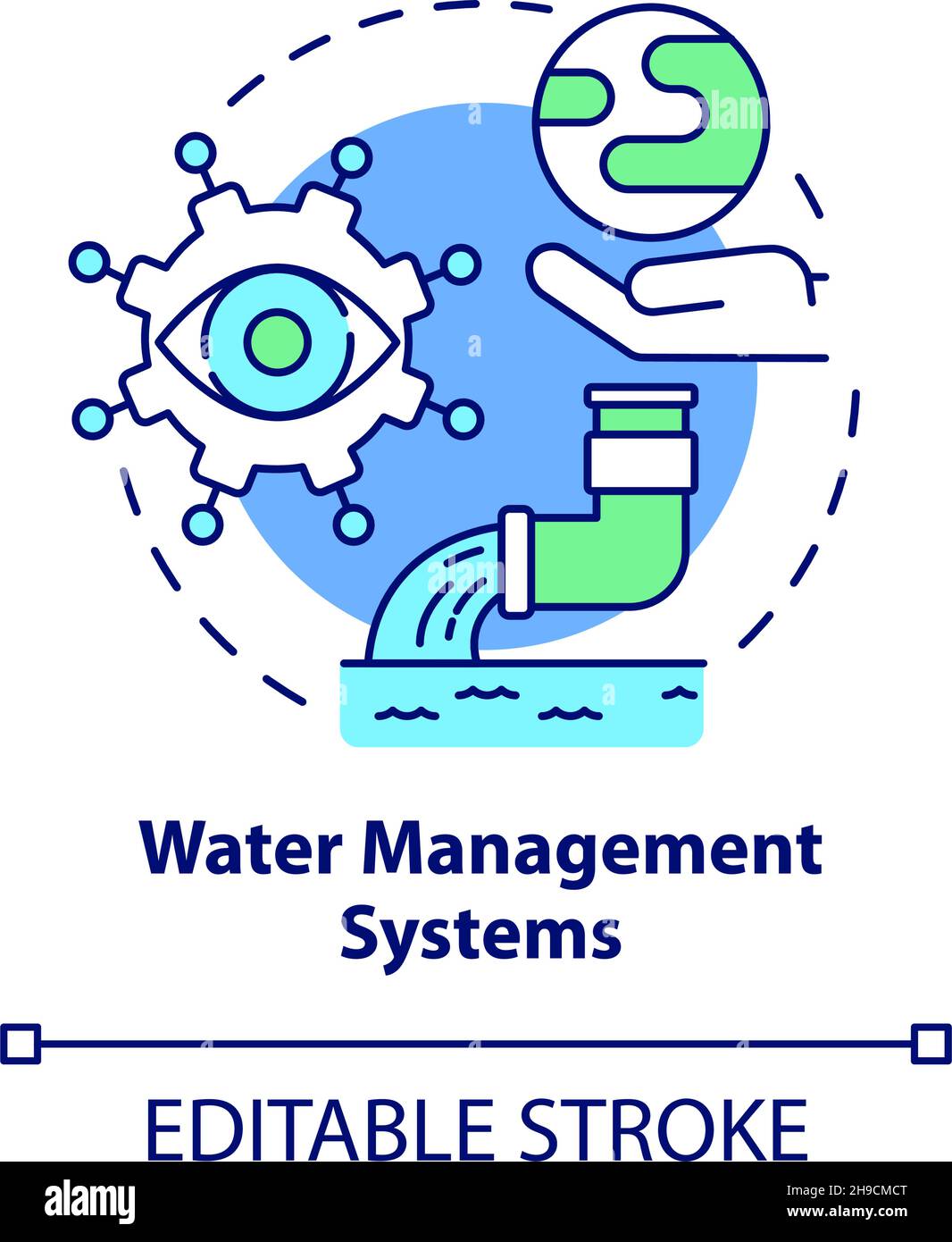 Water management system concept icon Stock Vector Image & Art - Alamy