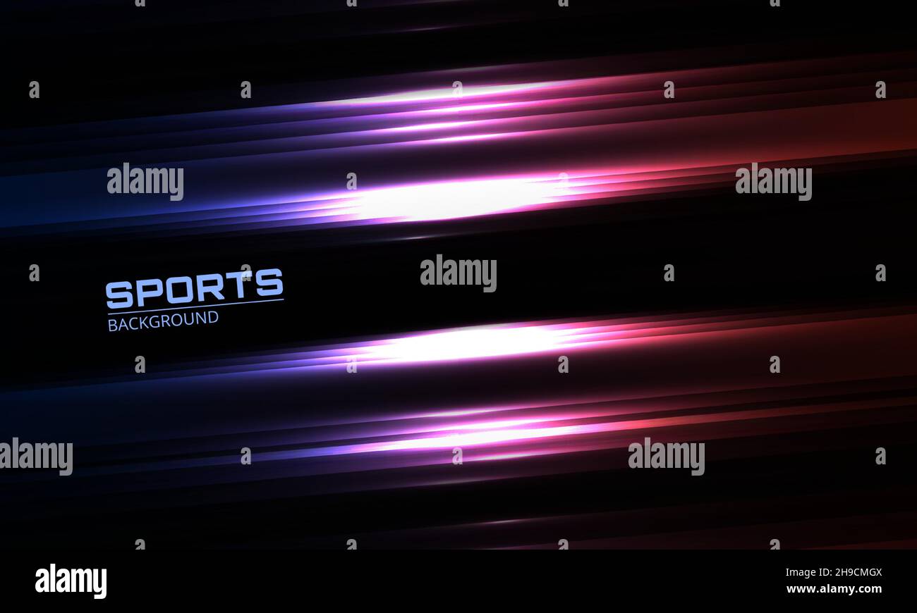 Modern abstract sports background with geometric dynamic colourful neon ...