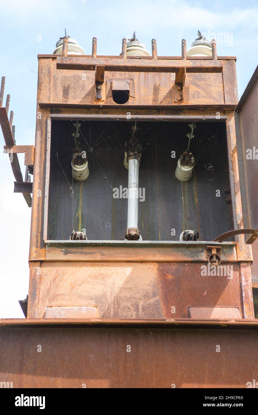 old rusty transformer Stock Photo - Alamy
