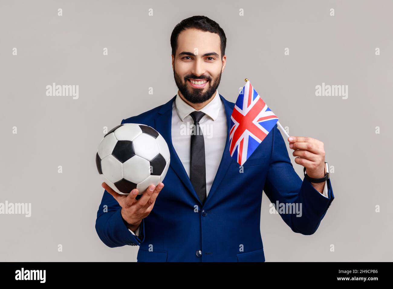 Sport football smiling union jack flag hi-res stock photography and ...