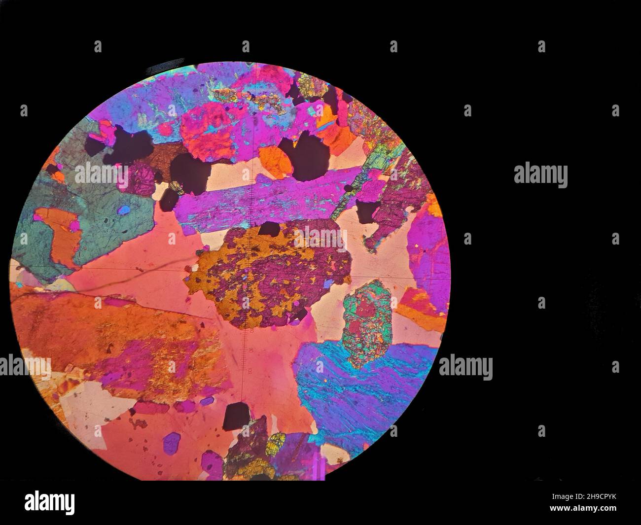 Colored sphere, with vibrant colors in shades of orange. Crystal seen ...
