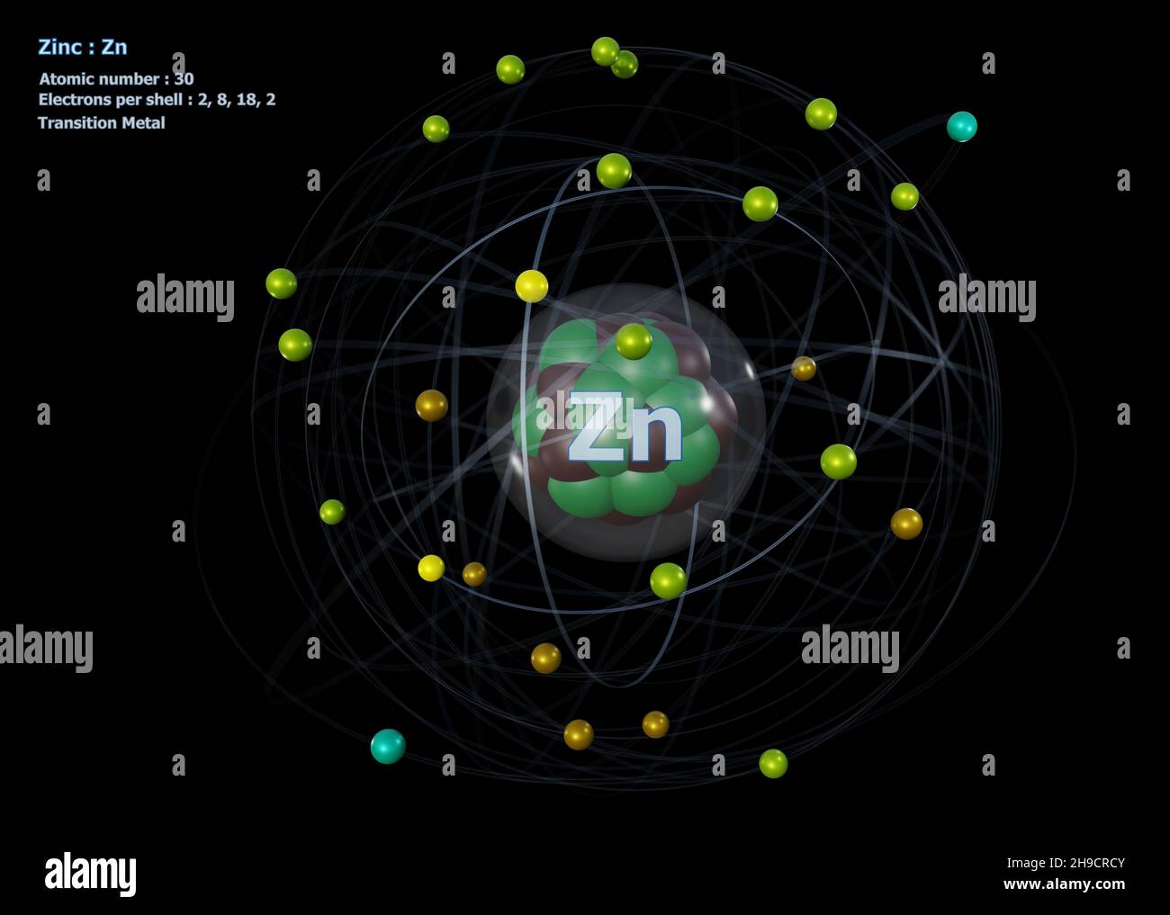 Zinc atom hi-res stock photography and images - Alamy