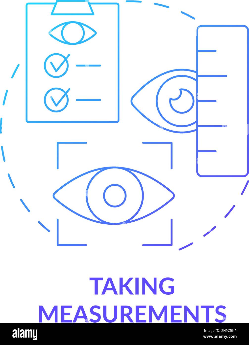 Taking measurements gradient concept icon Stock Vector Image & Art - Alamy