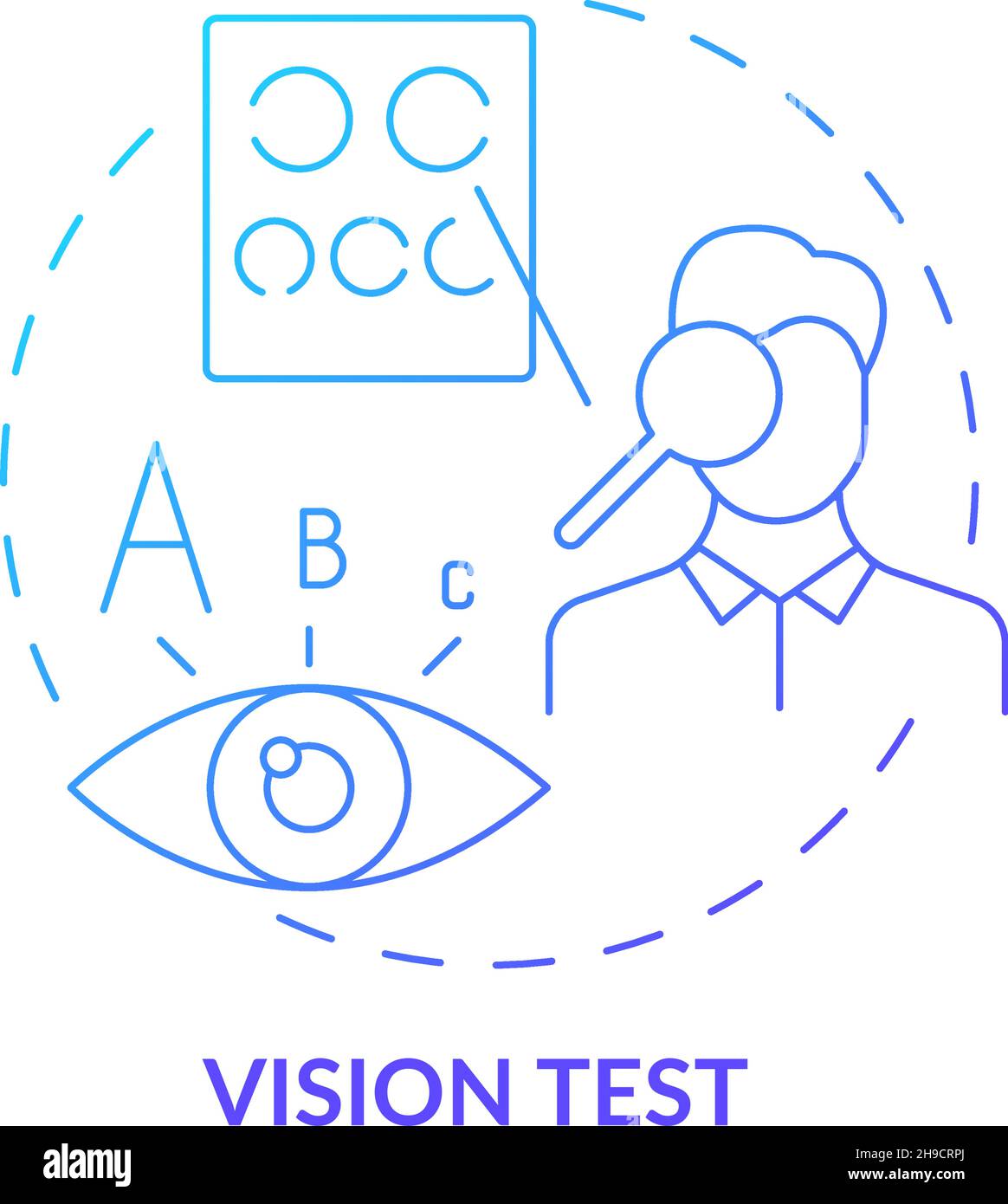 Vision test gradient concept icon Stock Vector Image & Art - Alamy