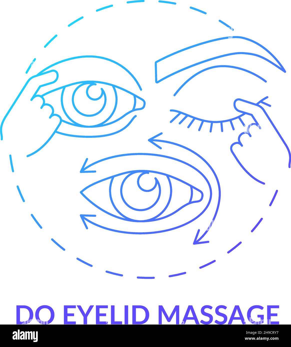 Do eyelid massage gradient concept icon Stock Vector Image & Art - Alamy